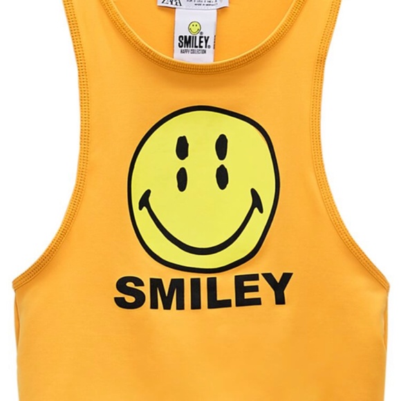 Zara | Tops | Zara Smiley Face Tank | Poshmark